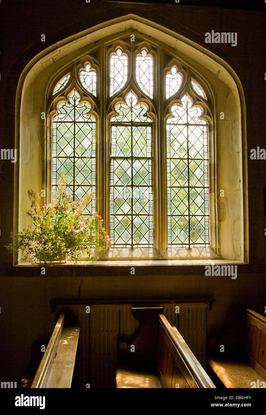 Sunlight through an old church window Stock Photo - Alamy