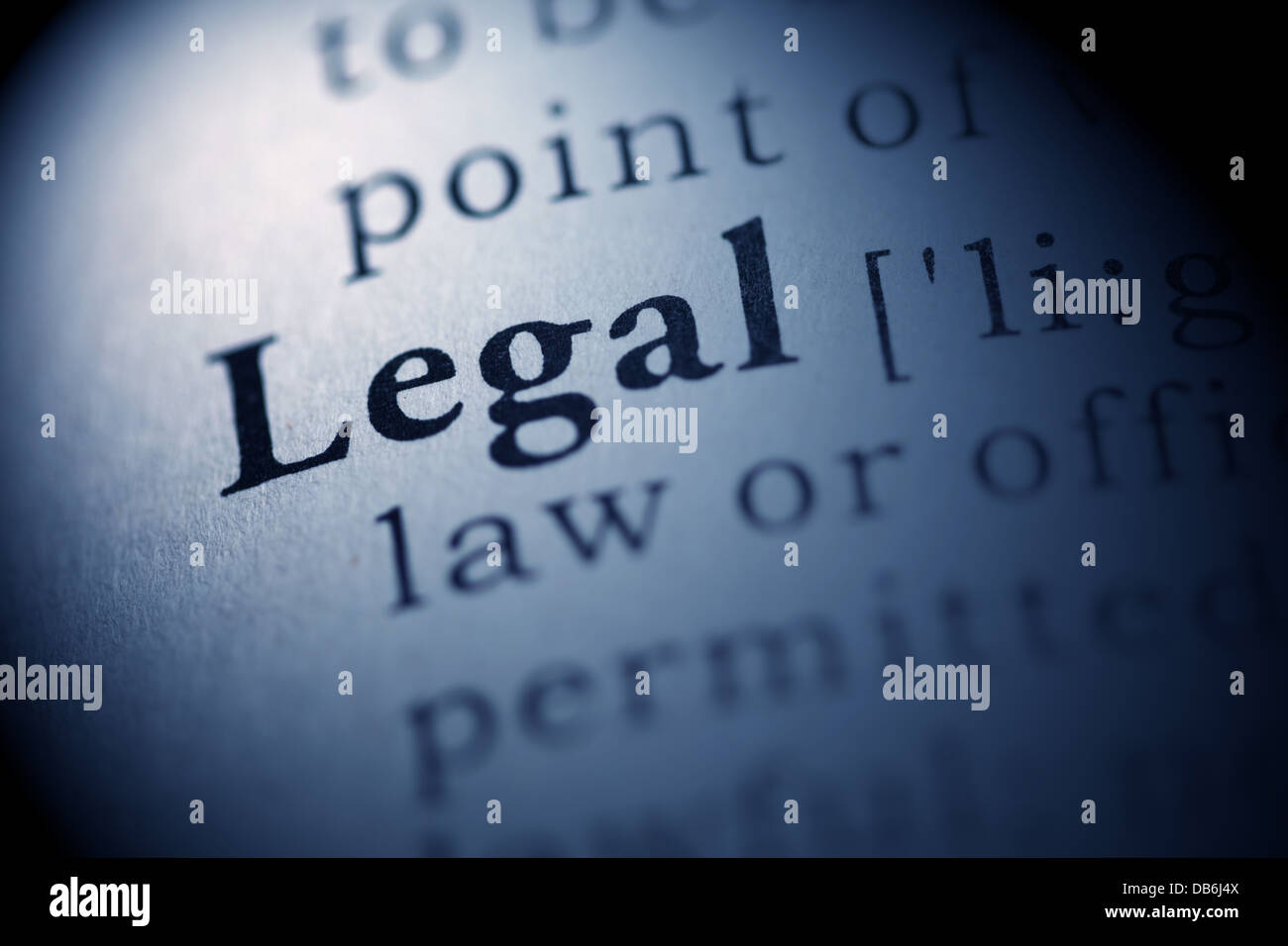 Fake Dictionary, Dictionary definition of the word Legal Stock Photo ...