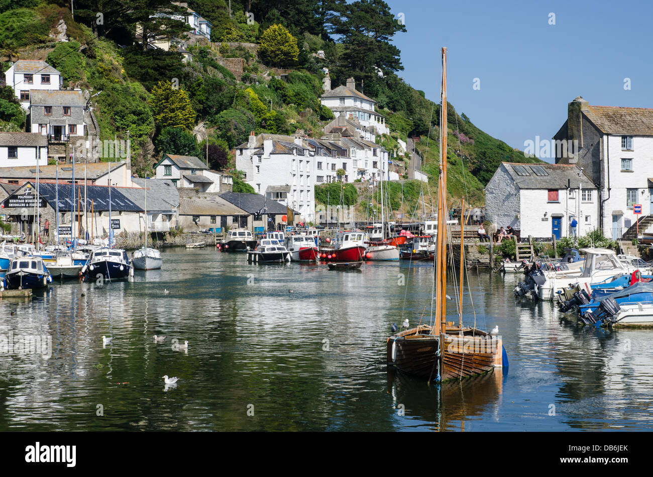 The fishing village of Polperro, a popular tourist destination on the ...