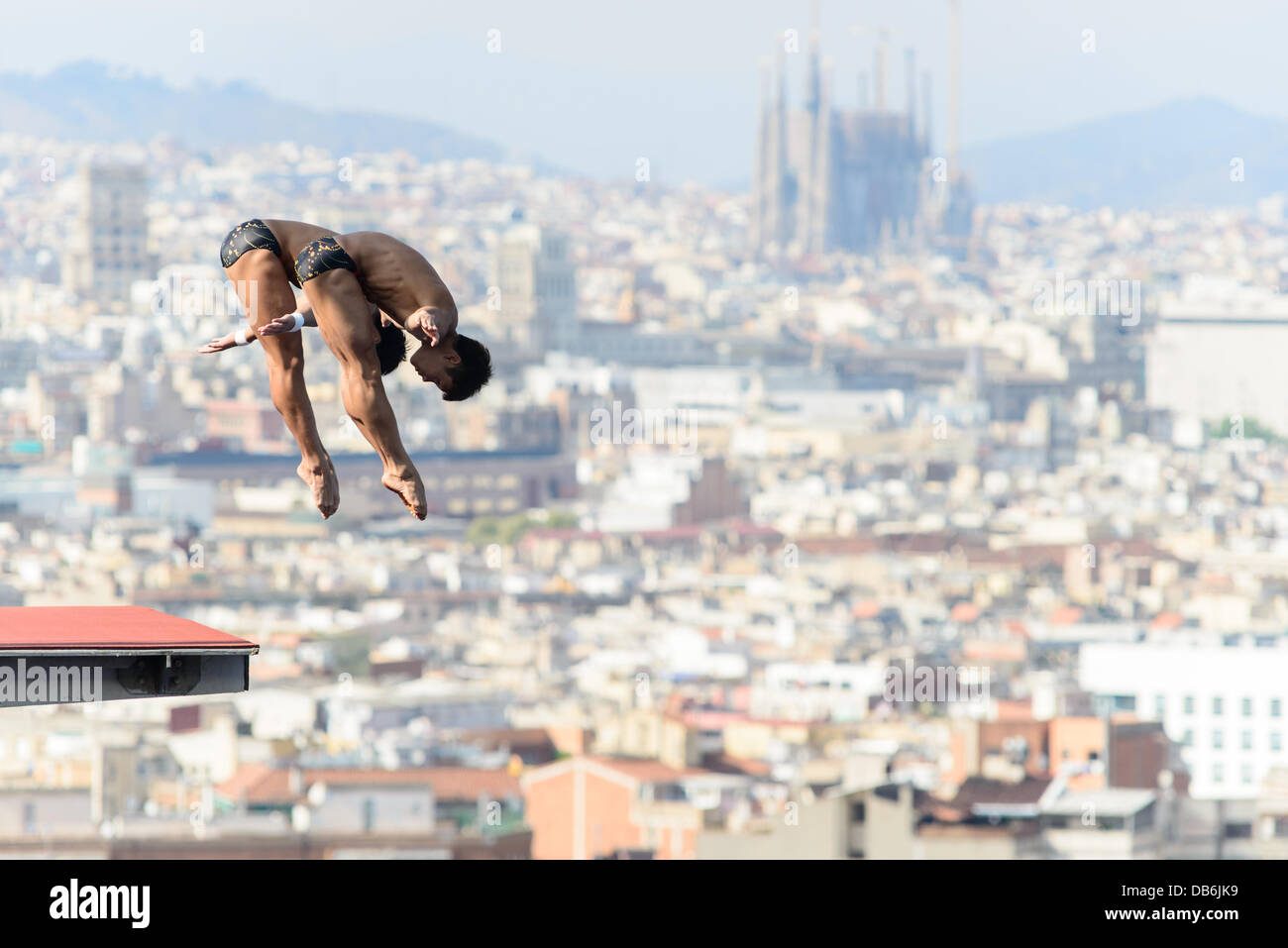 Barcelona, Spain. 21st July 2013: China's Yuan Cao and Yanquan Zhang ...