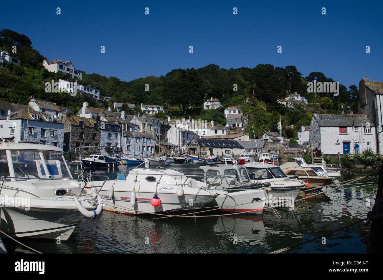 The fishing village of Polperro, a popular tourist destination on the ...