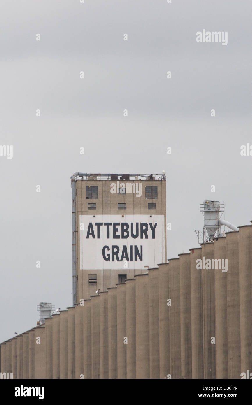 Attebury Grain Elevator at Saginaw Texas USA Stock Photo - Alamy