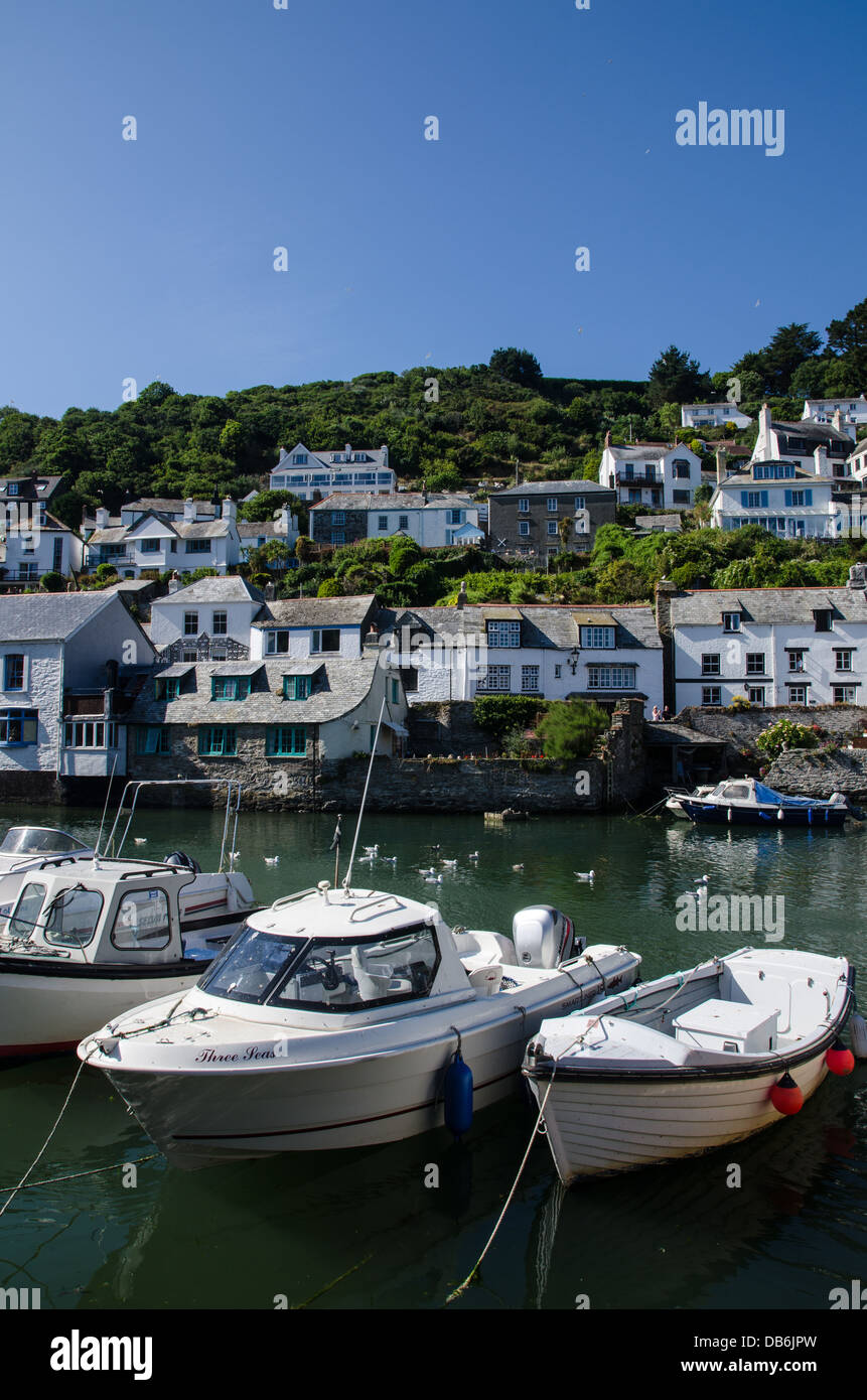 The fishing village of Polperro, a popular tourist destination on the ...