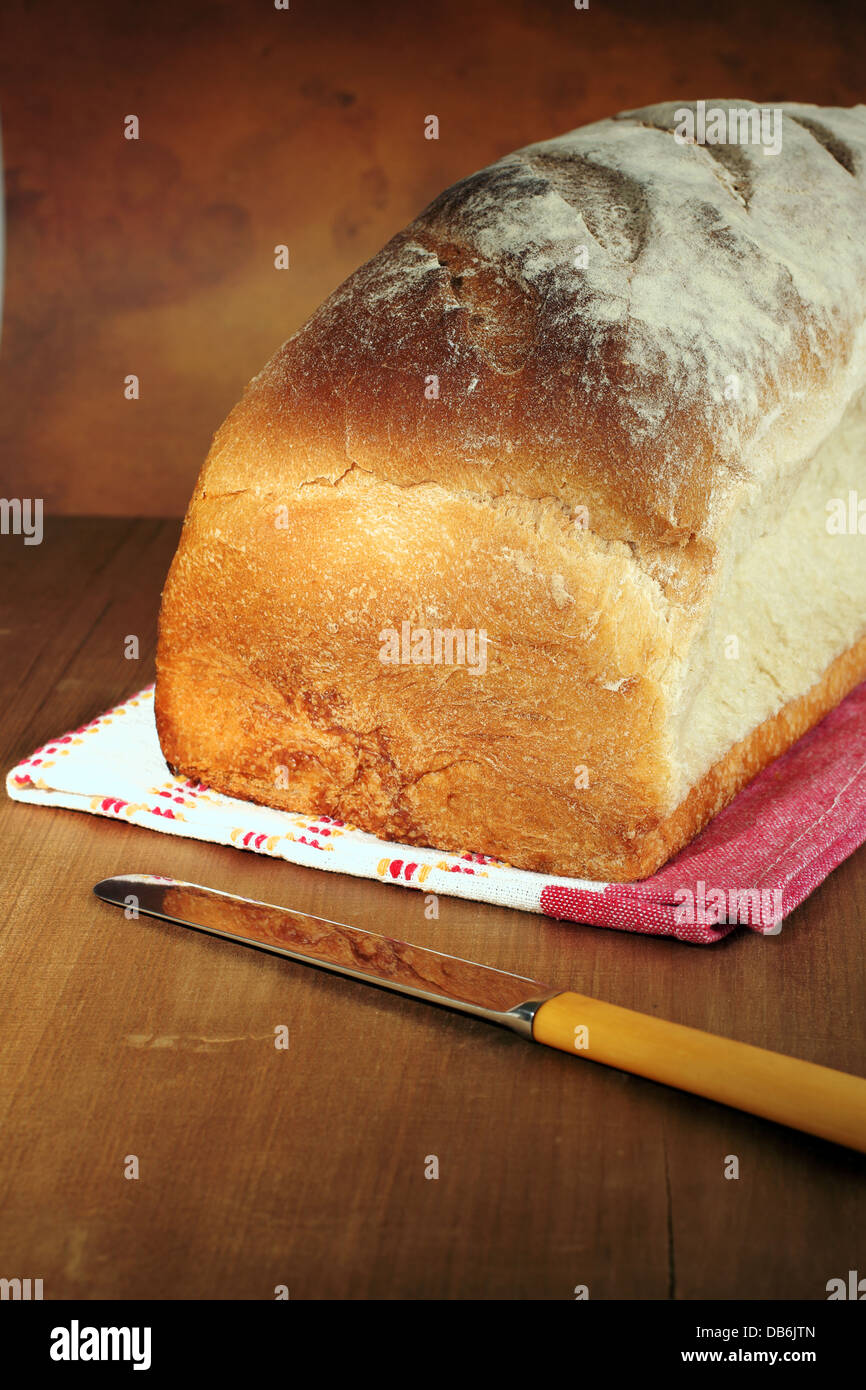 Traditional style white bread Stock Photo - Alamy