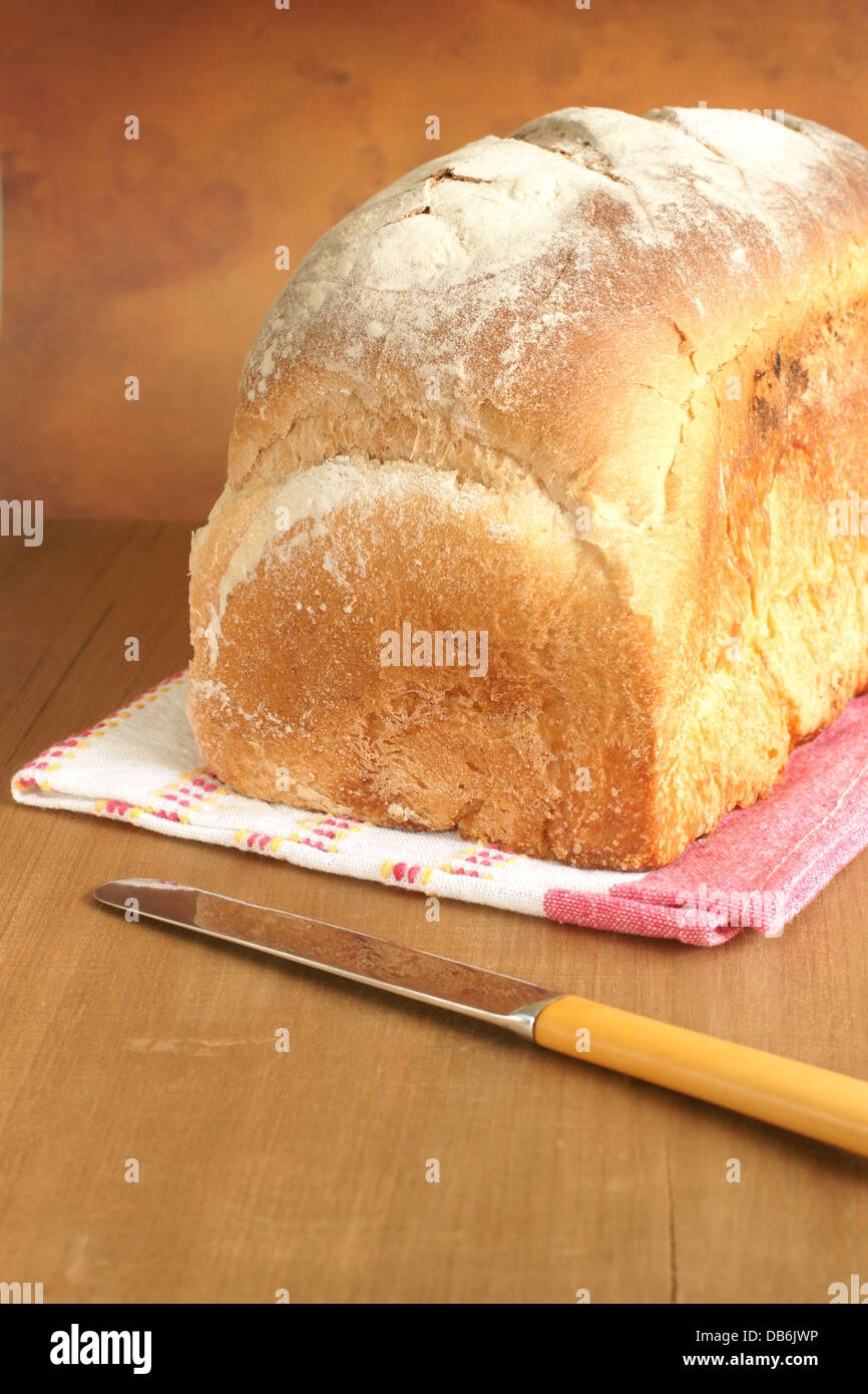 Traditional style white bread Stock Photo - Alamy
