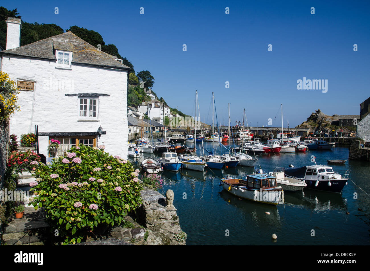 The fishing village of Polperro, a popular tourist destination on the ...