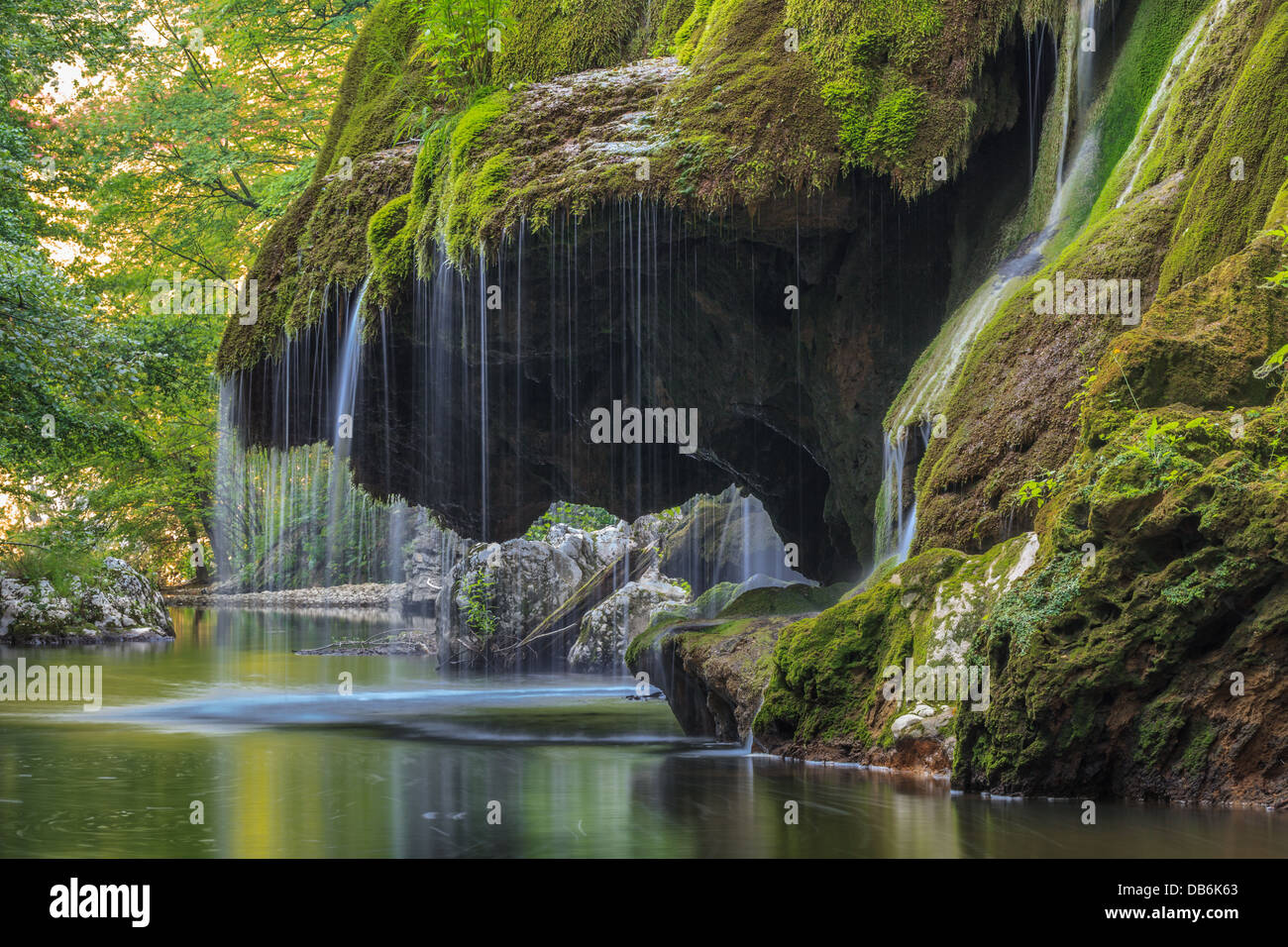 Bigar Cascade Falls in Nera Beusnita Gorges National Park, Romania ...