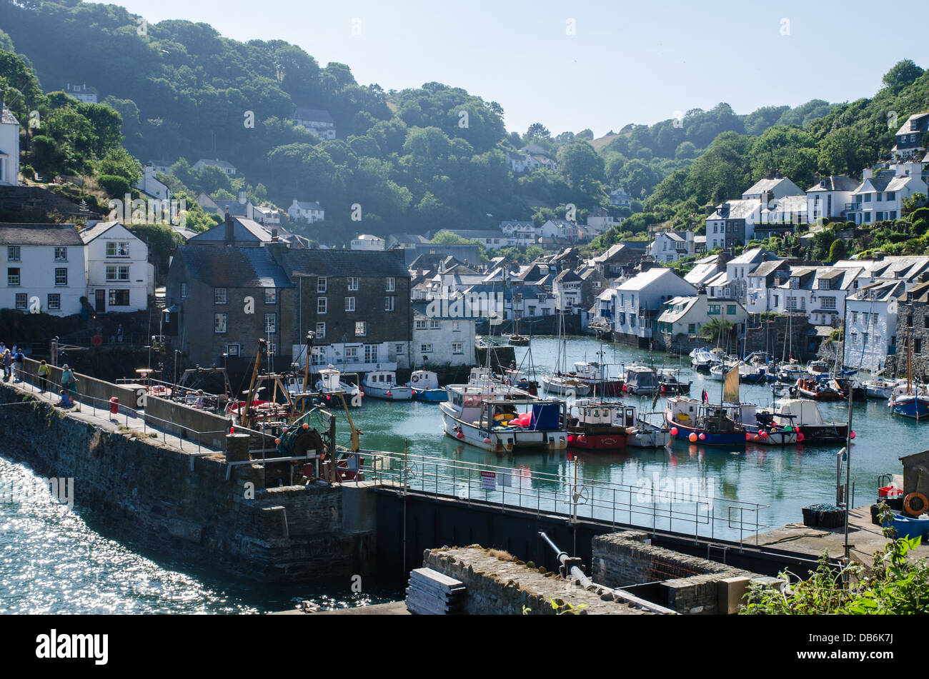 The fishing village of Polperro, a popular tourist destination on the ...