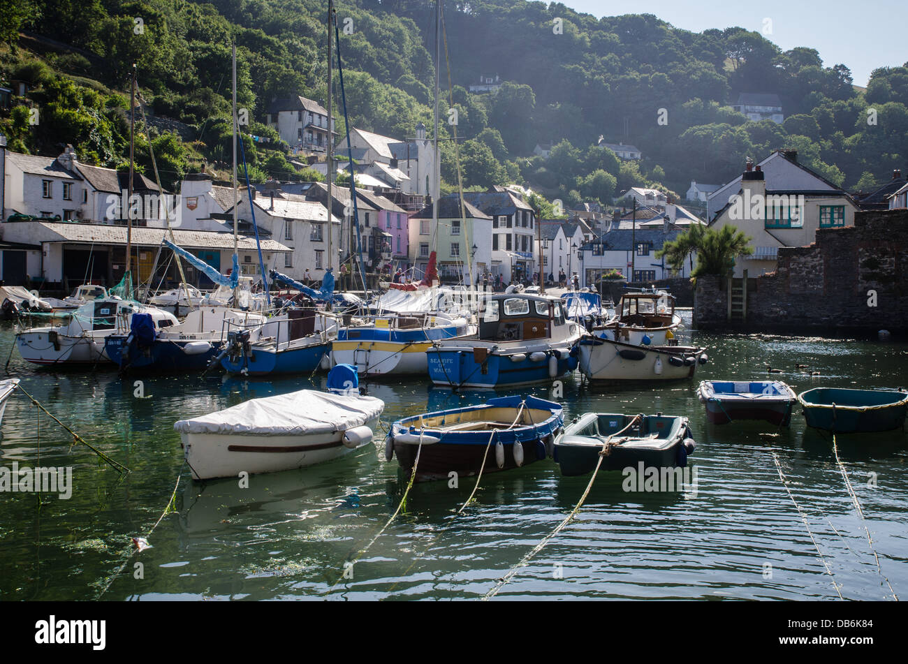 The fishing village of Polperro, a popular tourist destination on the ...