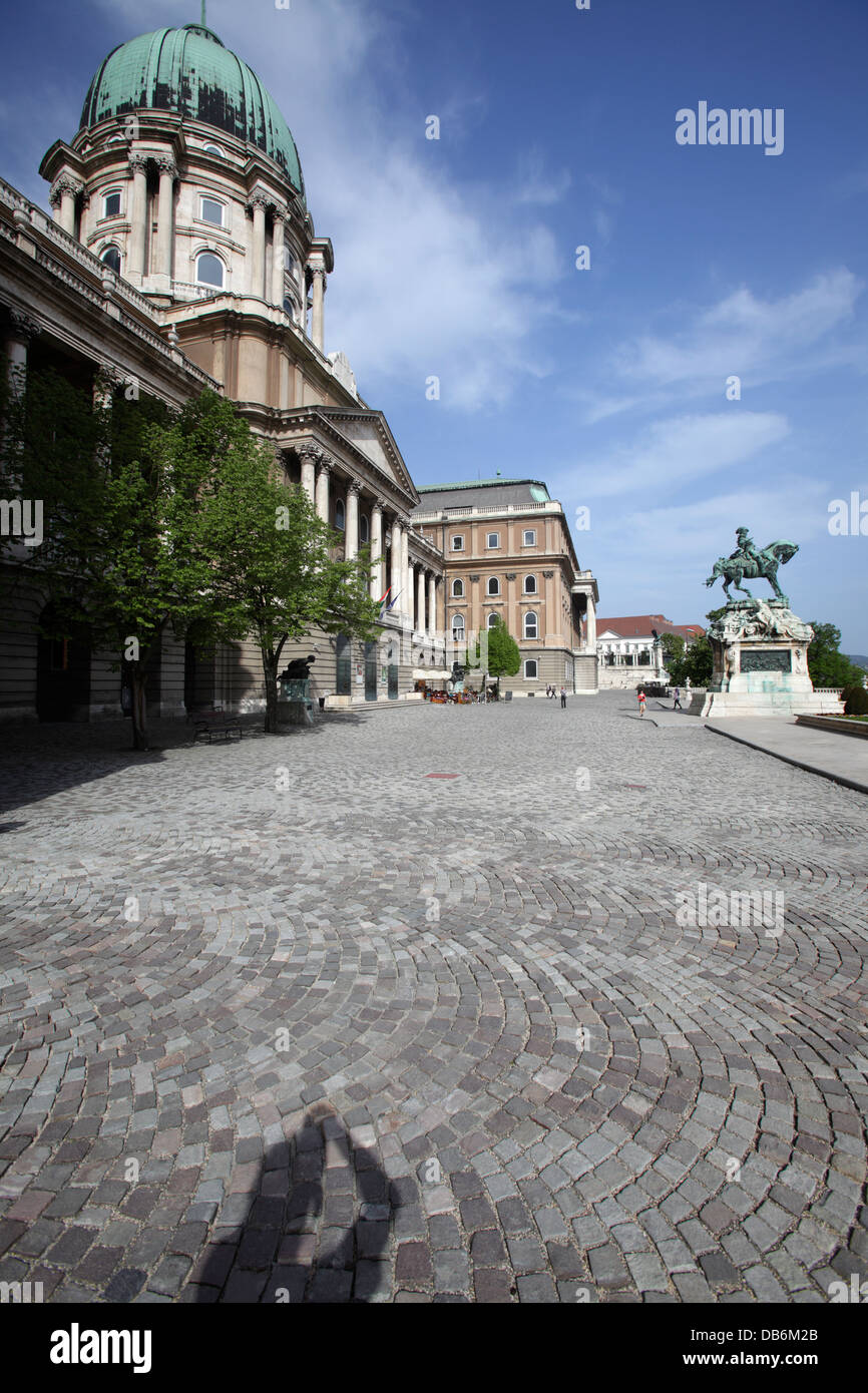 Buda Castle and Prince Eugene Statue, Budapest, Hungary Stock Photo - Alamy