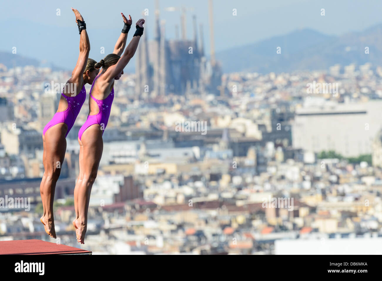 Barcelona, Spain. 22nd July 2013: Britain's Tonia Couch and Sarah ...