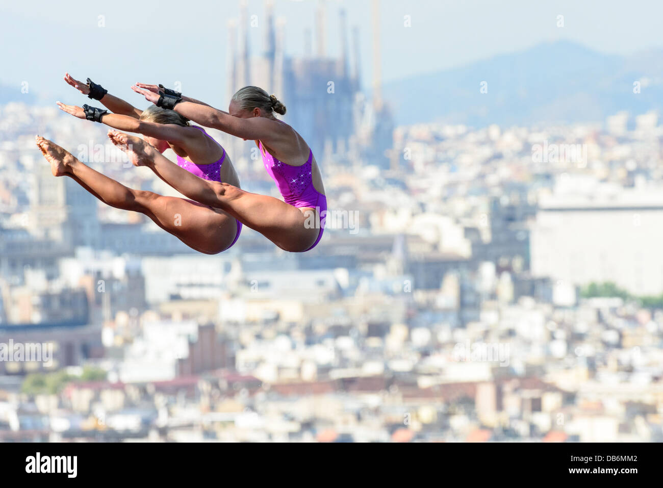 Barcelona, Spain. 22nd July 2013: Britain's Tonia Couch and Sarah ...