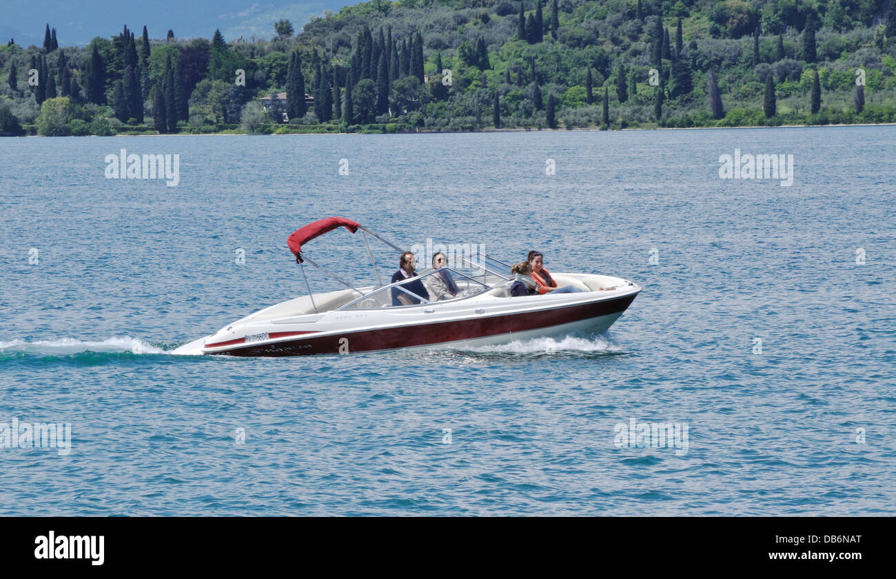 Girls relaxing on boat lake hi-res stock photography and images - Alamy