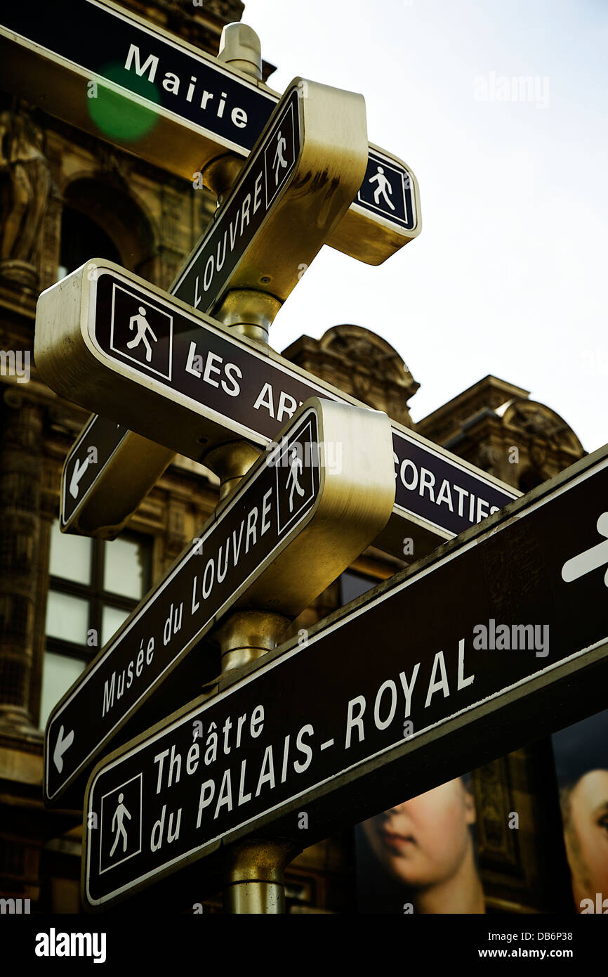 Sign paris france Stock Photo - Alamy
