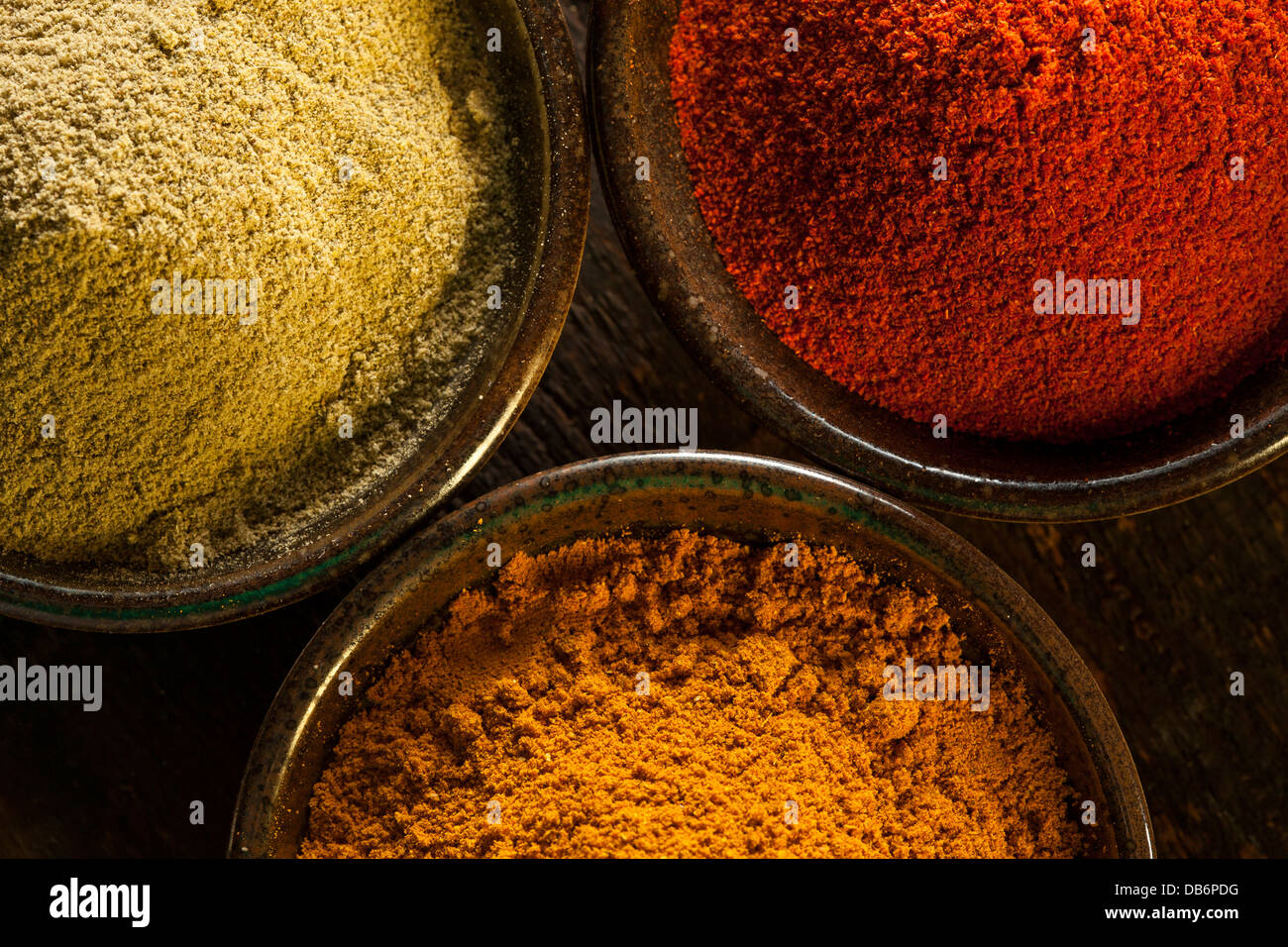 Organic Gourmet Hot Ground Spices used for Cooking Stock Photo - Alamy