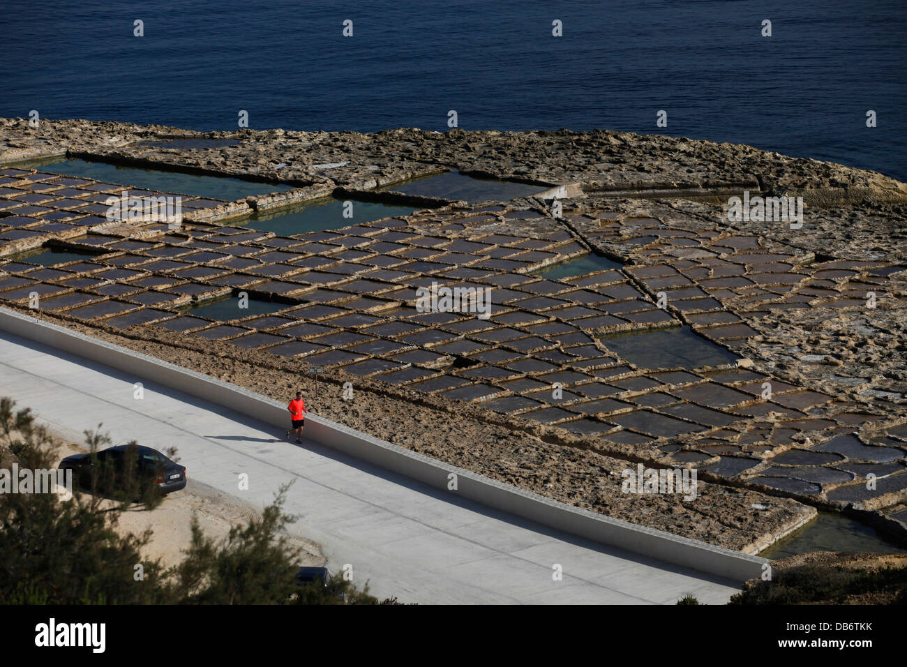 View of traditional salt pans off Xwejni bay in the island of Gozo the ...