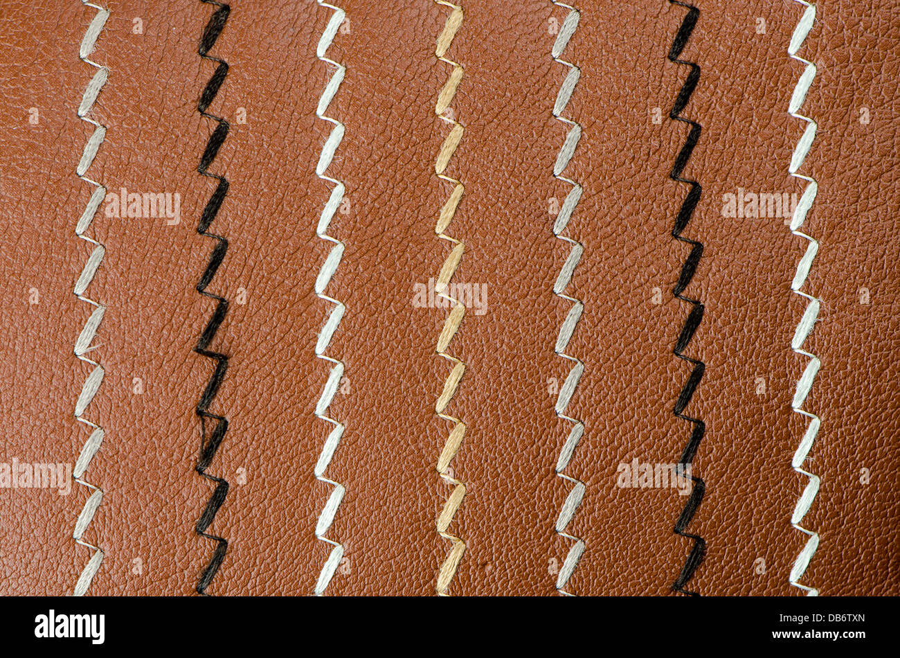 Closeup on a leather texture with a linear stitch Stock Photo - Alamy