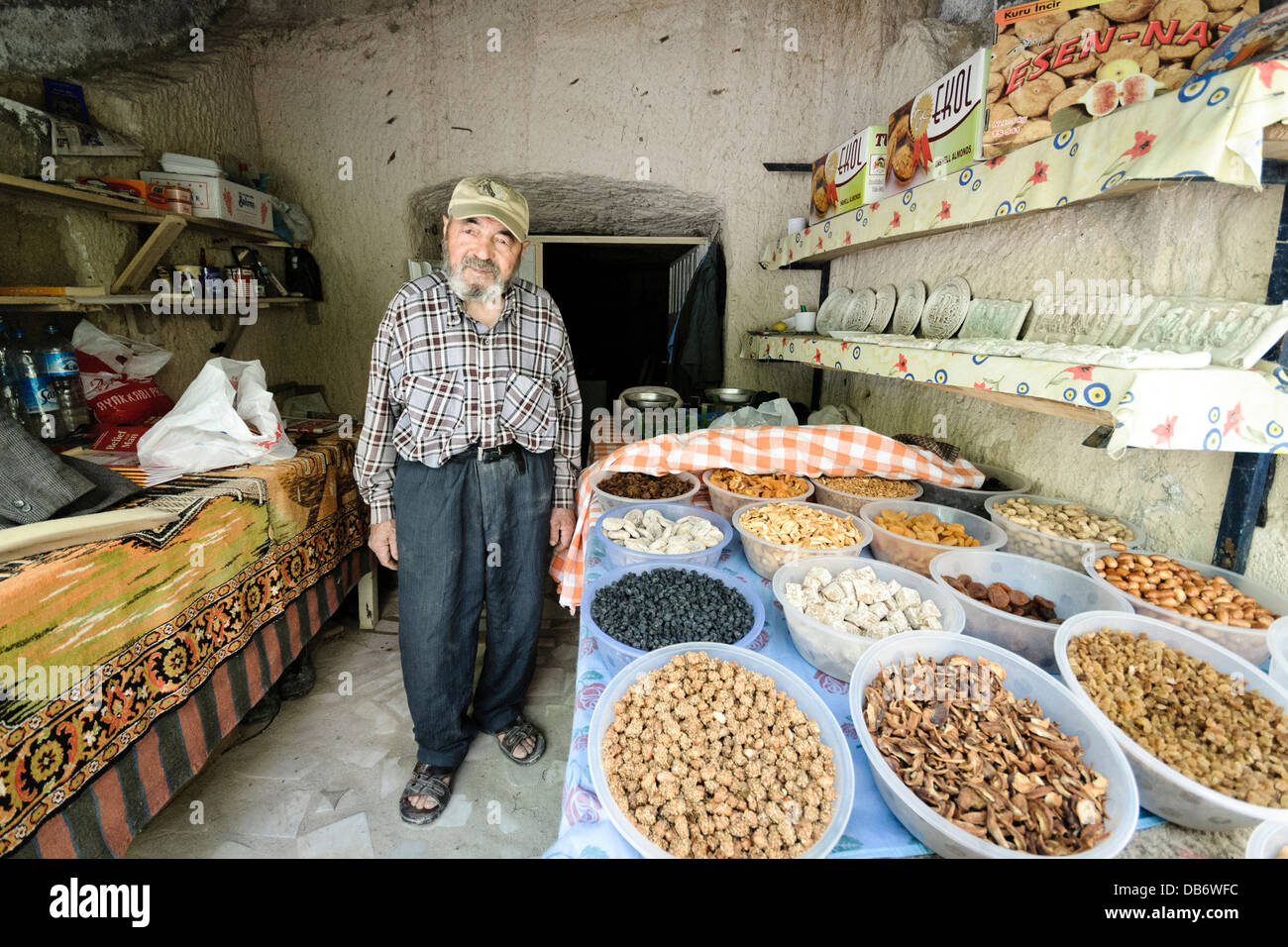 Cappadocia, Turkey. Man in small shop Stock Photo - Alamy