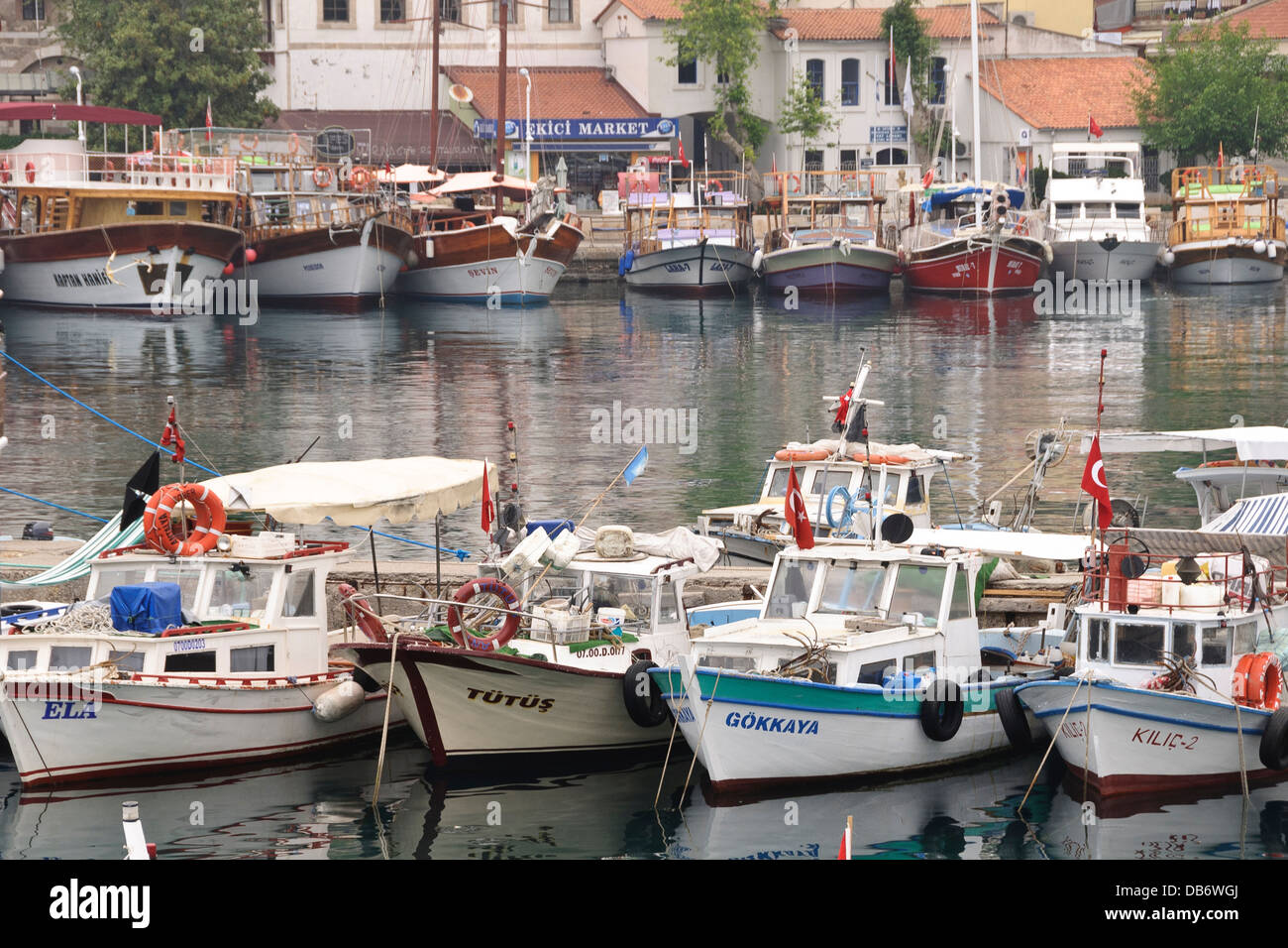Antalya, Turkey. Boats in harbor Stock Photo - Alamy