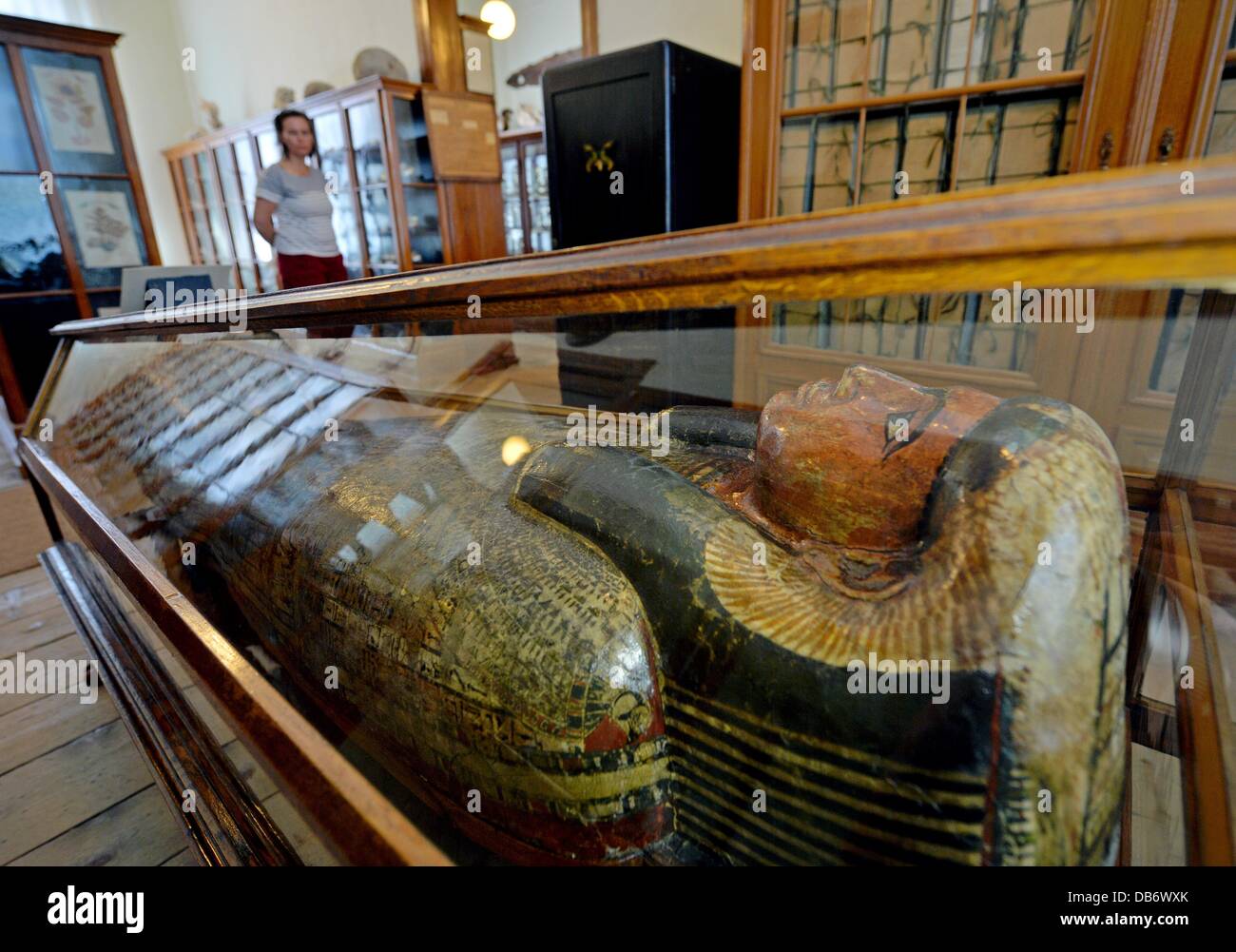 A mummy from Egypt from around 500 before Christ is pictured in the ...