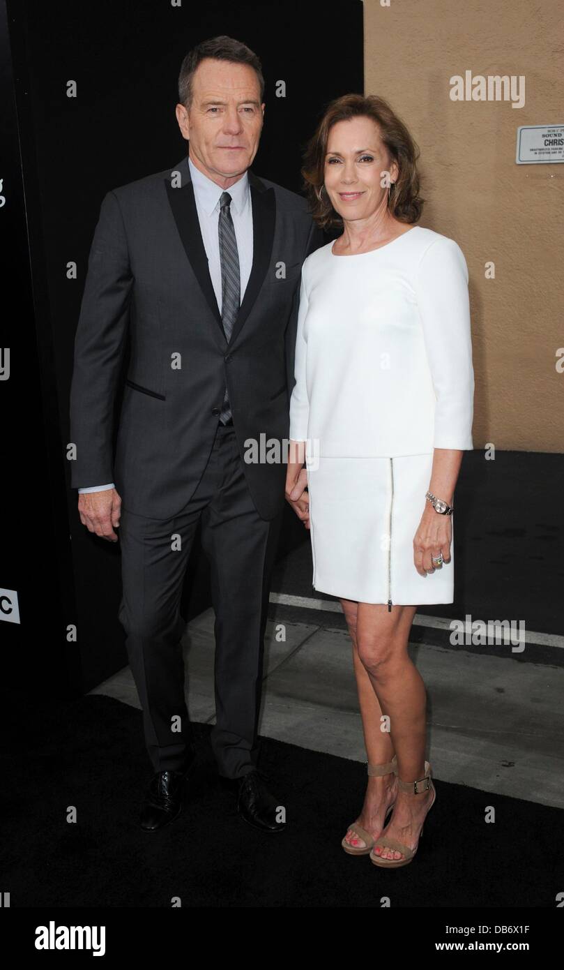 Los Angeles, CA. 24th July, 2013. Bryan Cranston, Robin Dearden at ...