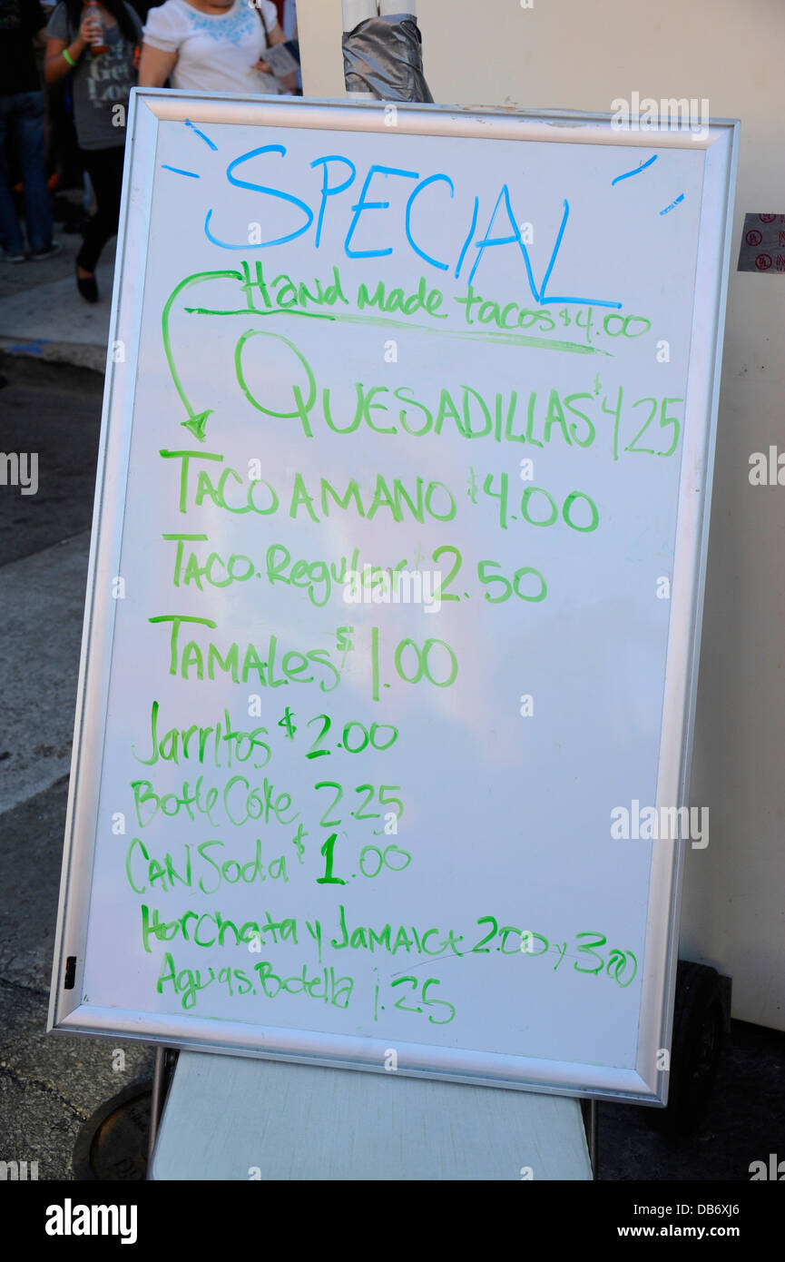 Music festival food menu hi-res stock photography and images - Alamy