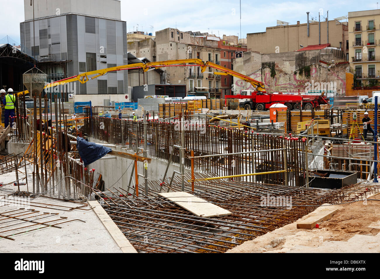 construction building site ongoing in Barcelona Catalonia Spain Stock ...
