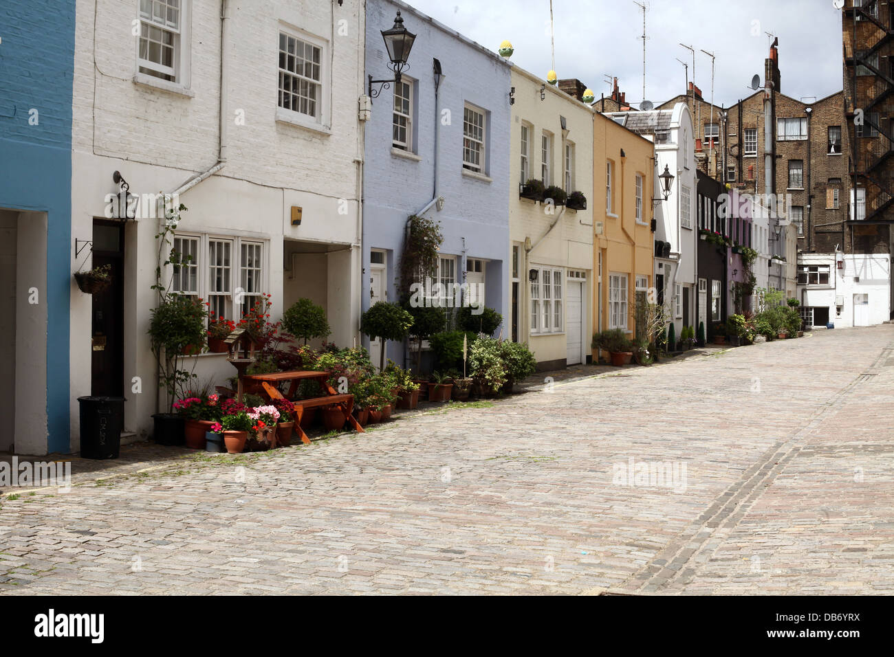 Mews homes on Central London, Conduit Mews, Paddington. July 2013 Stock ...