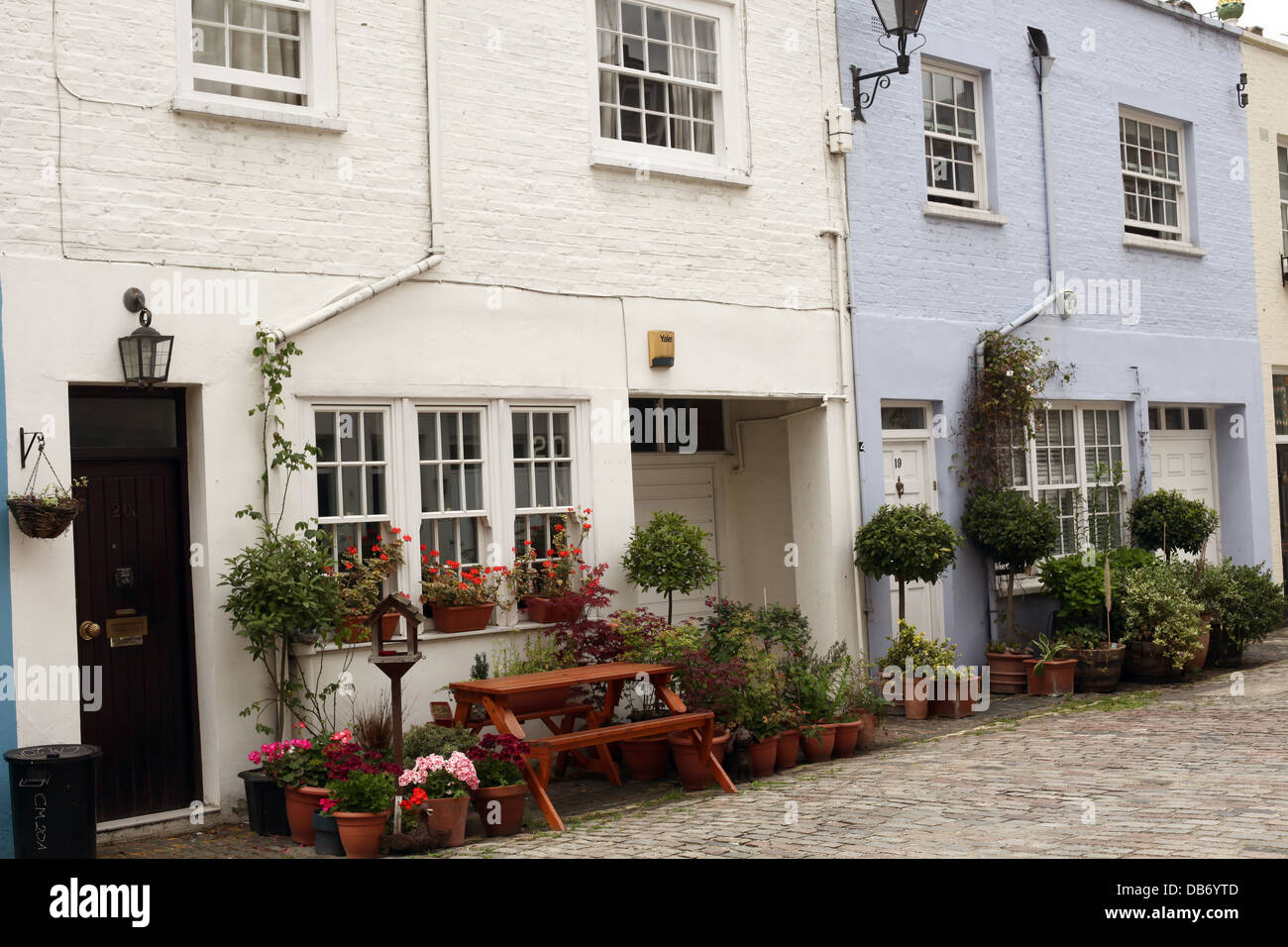 Mews homes on Central London, Conduit Mews, Paddington. July 2013 Stock ...