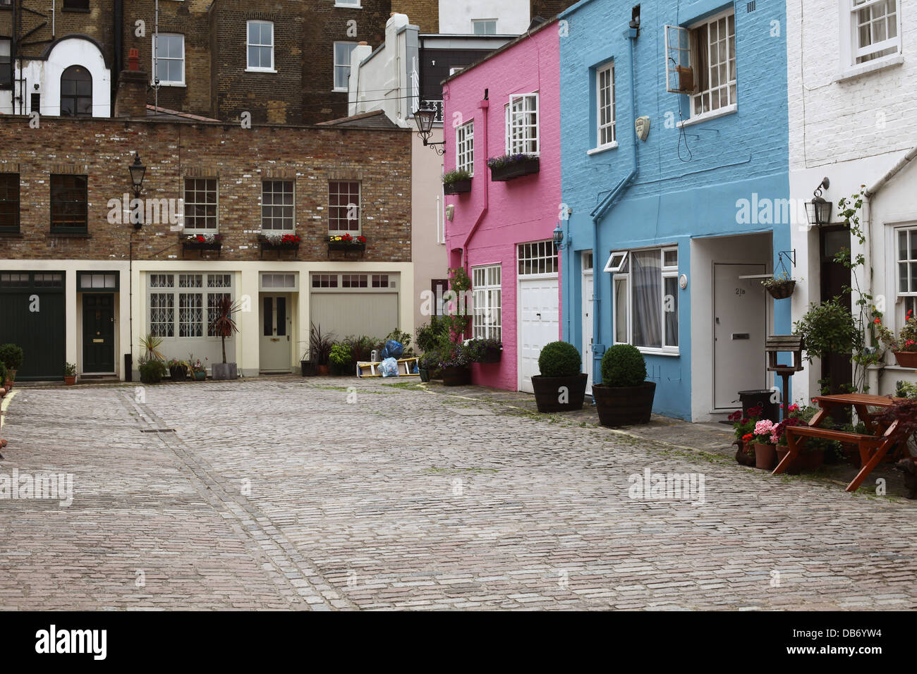 Mews homes on Central London, Conduit Mews, Paddington. July 2013 Stock ...