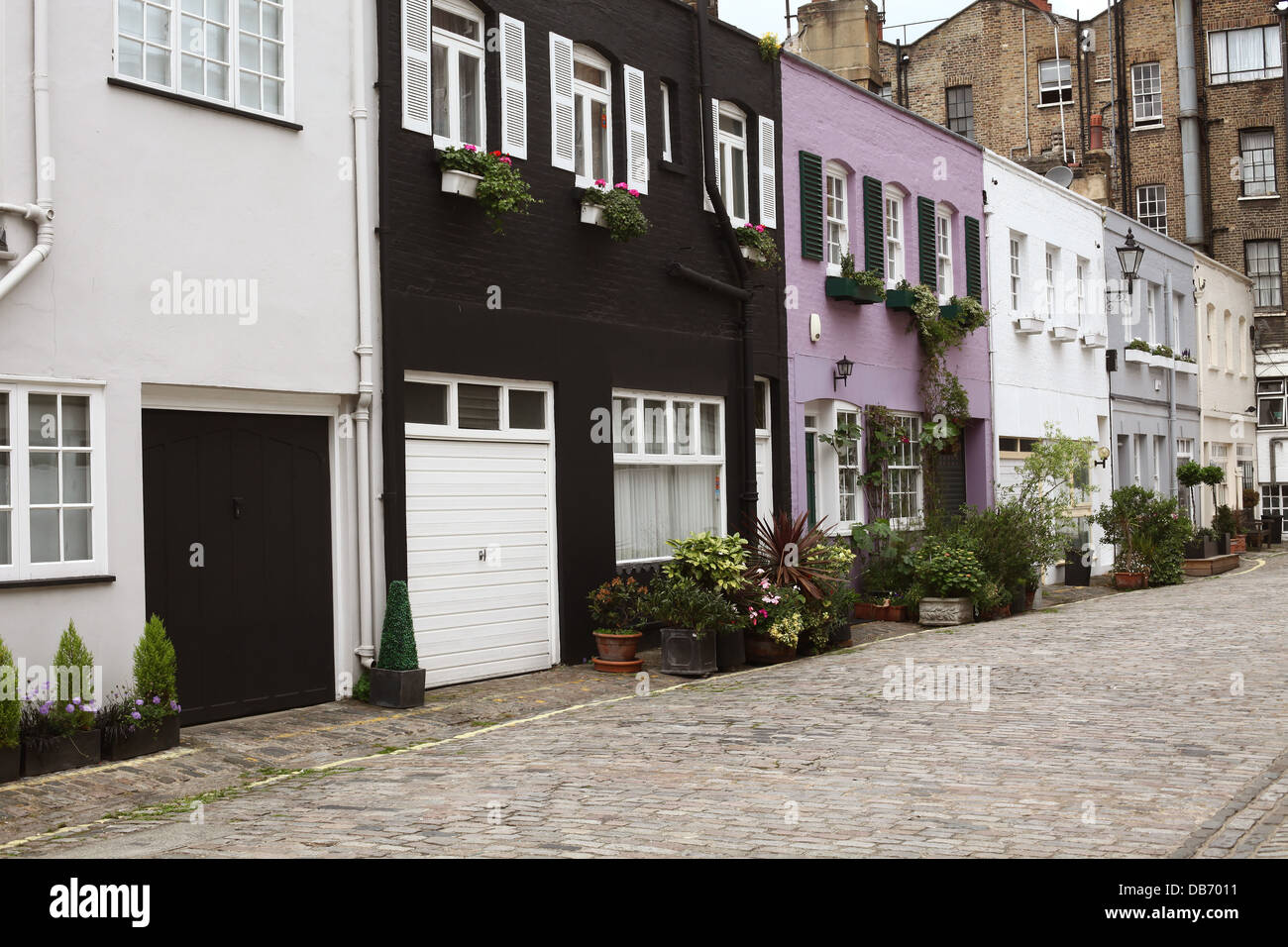 Mews homes on Central London, Conduit Mews, Paddington. July 2013 Stock ...