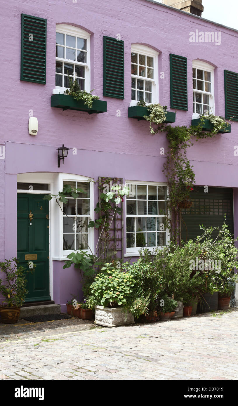 Mews homes on Central London, Conduit Mews, Paddington. July 2013 Stock ...