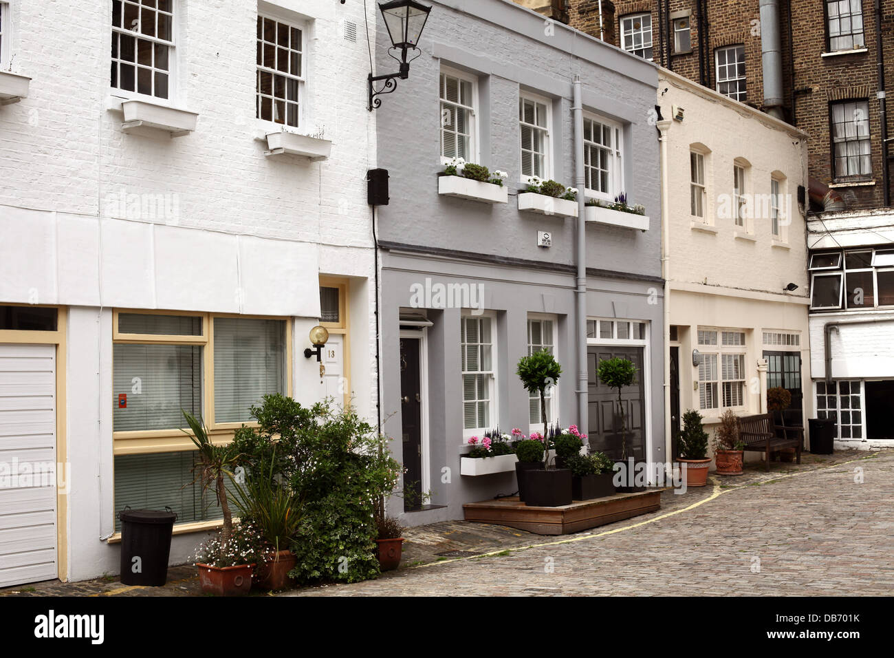 Mews homes on Central London, Conduit Mews, Paddington. July 2013 Stock ...