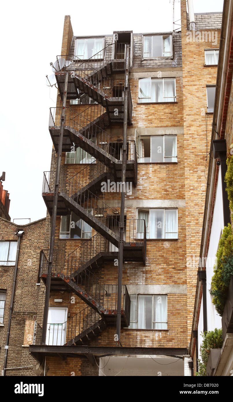 Fire escape leading to Conduit Mews, Paddington. 4th July 2013 Stock ...
