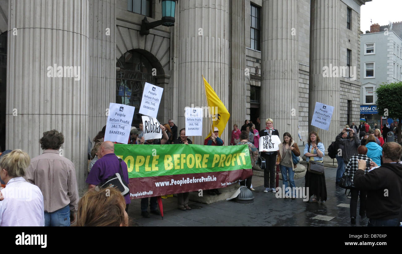 Image from a protest staged by People Before Profit outside the GPO in ...