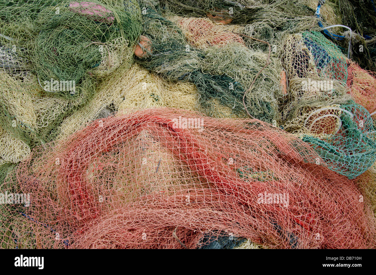 Vietnam, Da Nang. Bac My An beach area. Colorful fishing net Stock ...