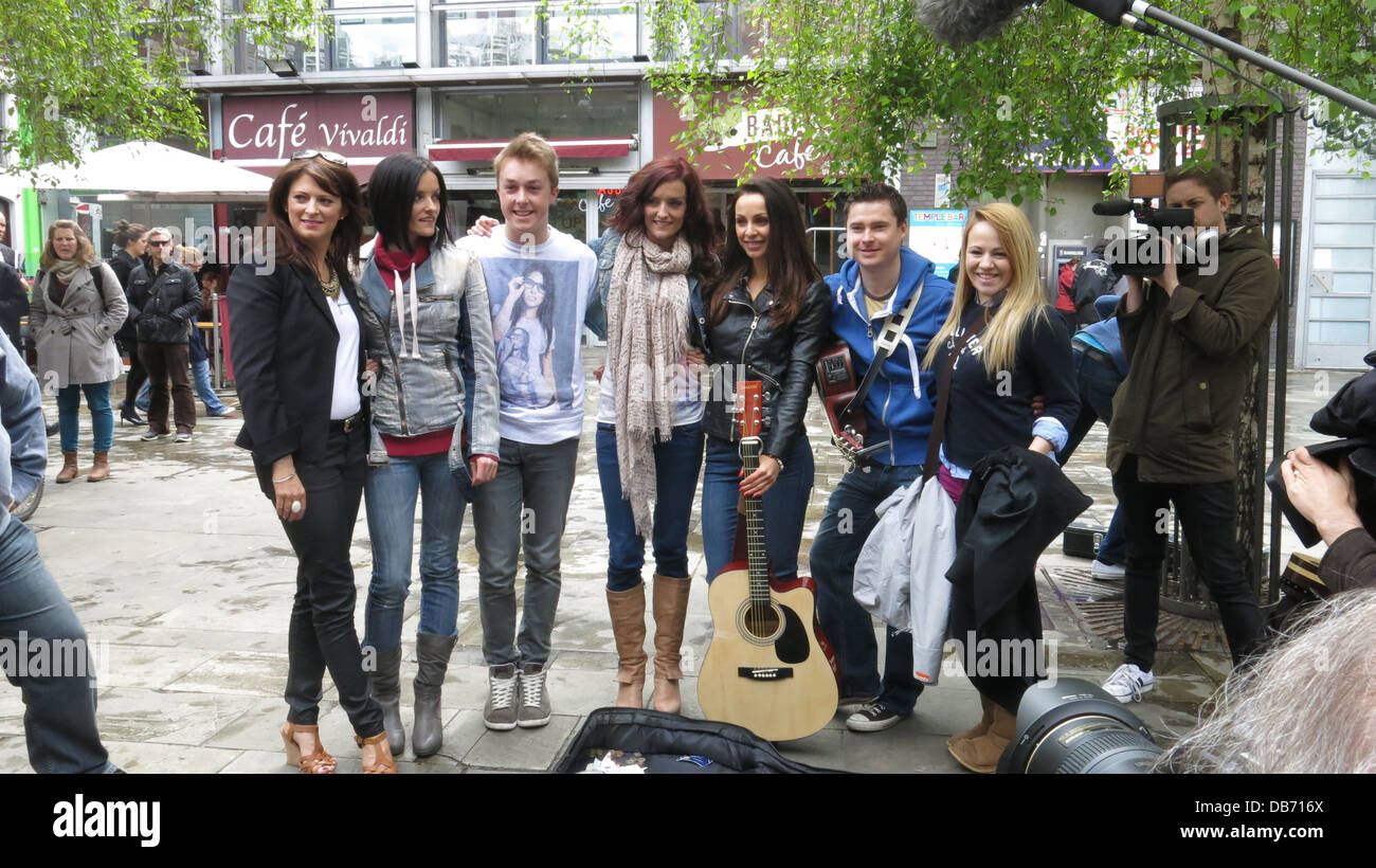 Image of a surprise busking performance by Irish pop group B*Witched in ...