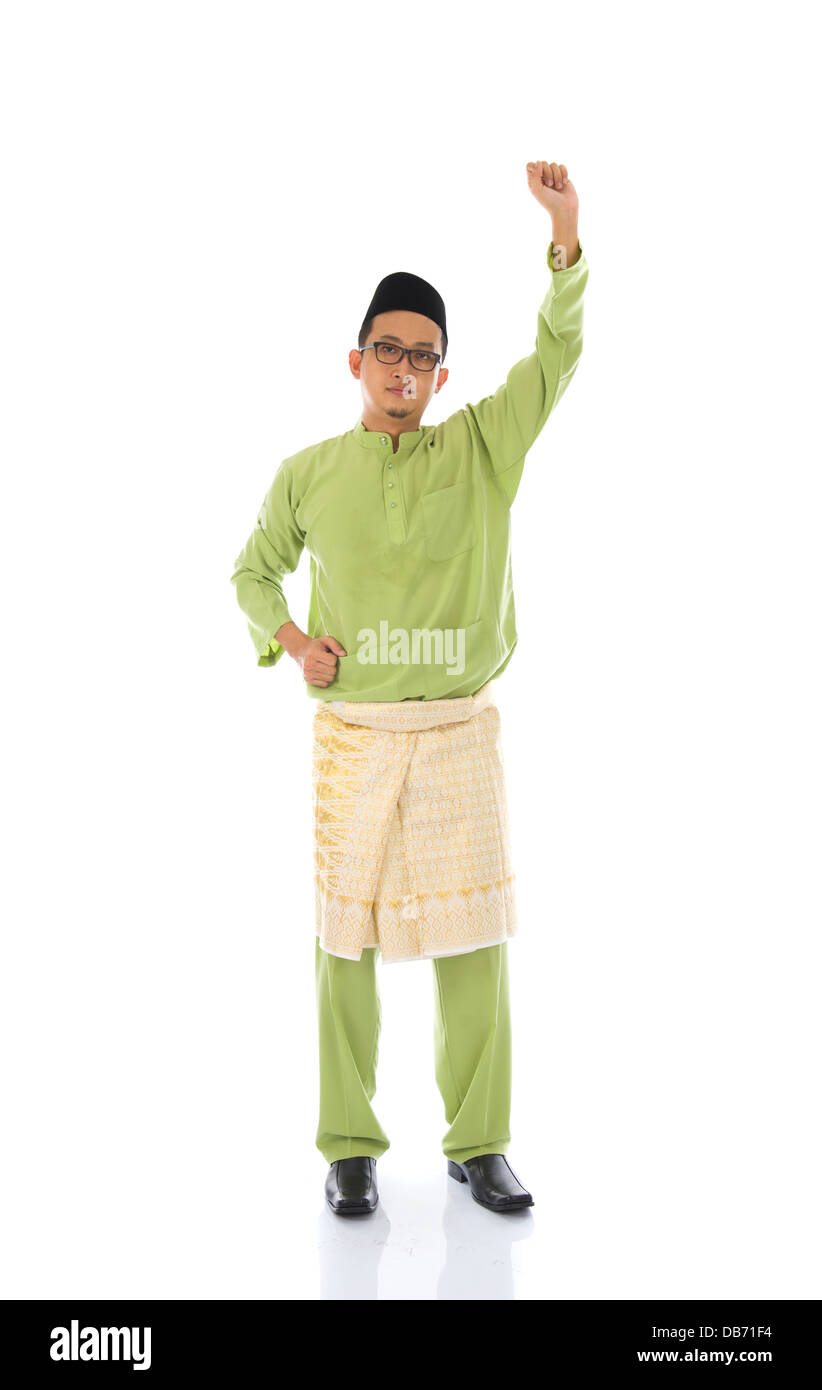 malay male jumping celebrating hari raya eid fitr after ramadan Stock ...