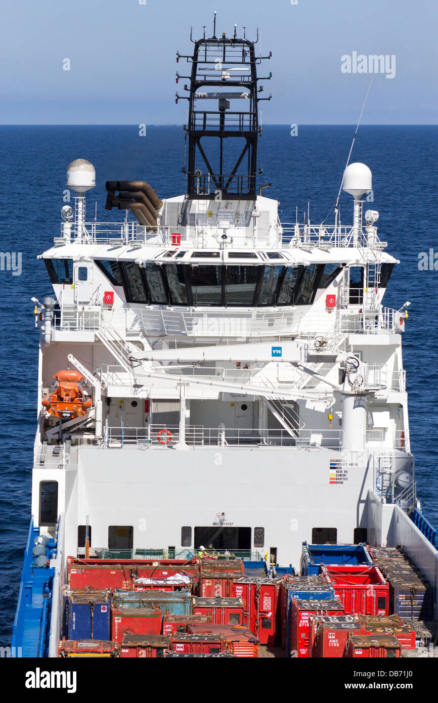 The MV Blue Fighter North Sea Oil Industry Supply Ship Stock Photo - Alamy