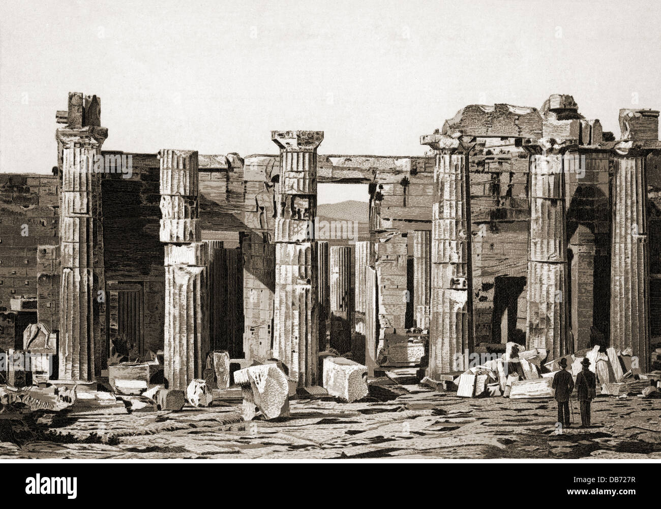 geography / travel, Greece, Athens, acropolis, Propylaea, eastern side ...