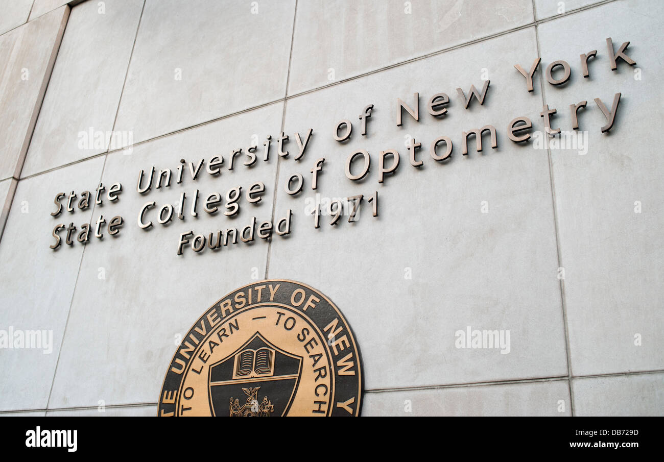 University of New York College of Optometry in New York City Stock ...