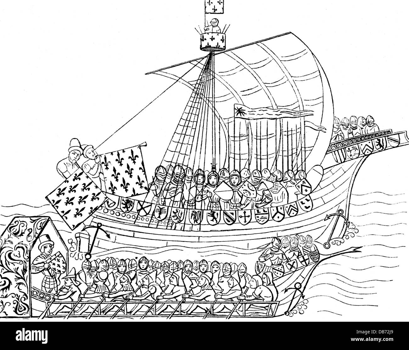 Cog ship middle ages Black and White Stock Photos & Images - Alamy