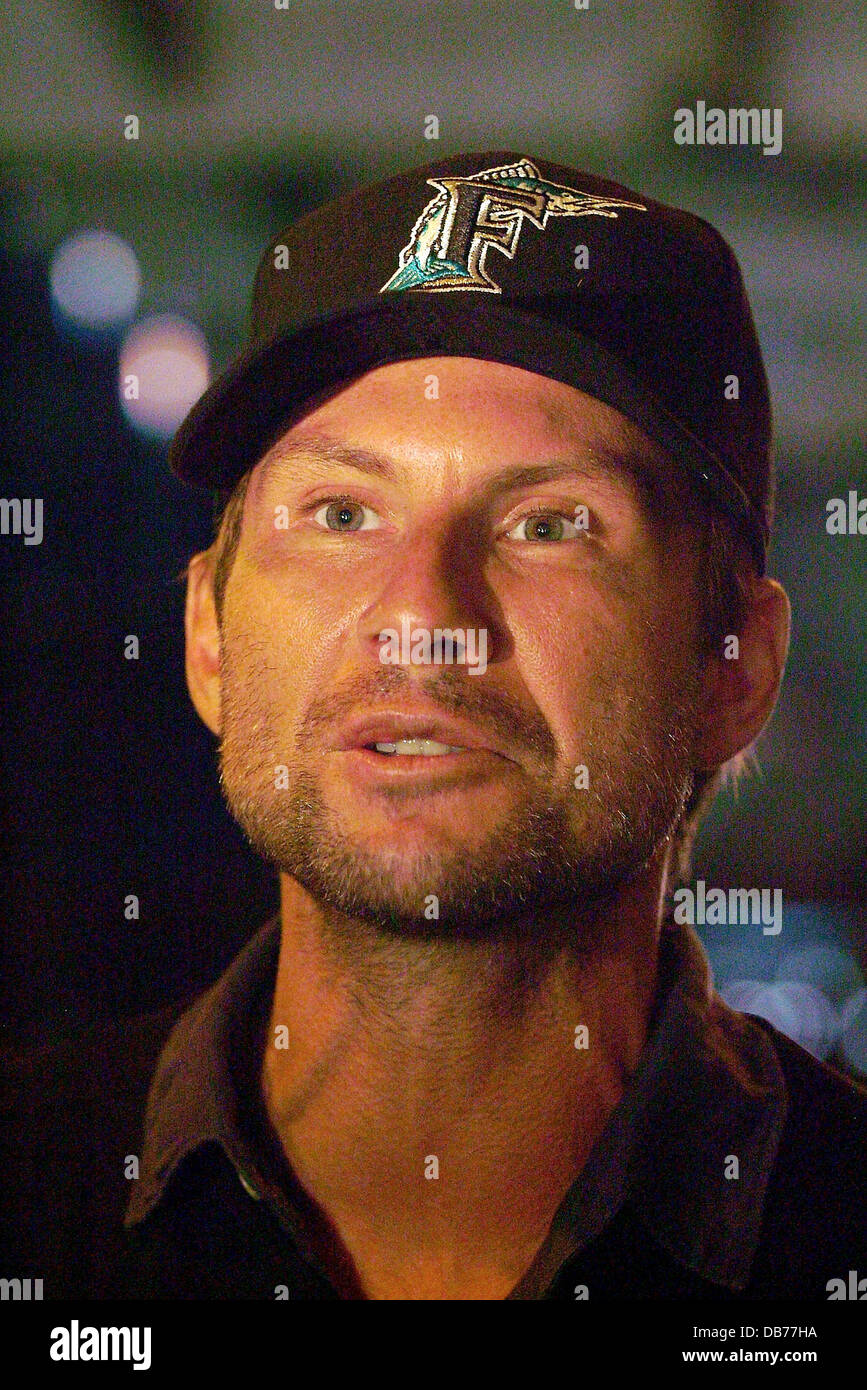Christian Slater attends the Florida Marlins Vs. The Washington ...
