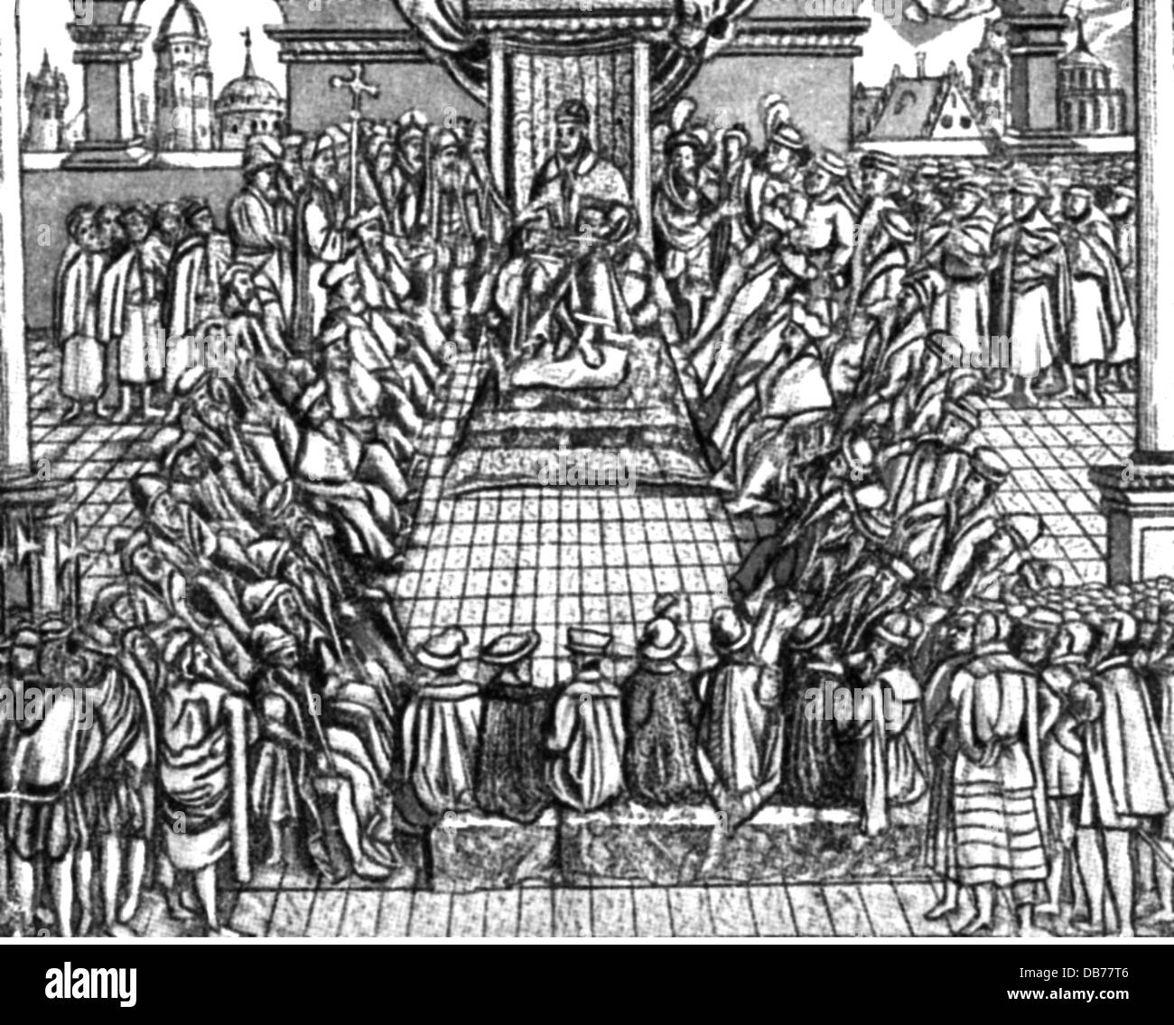 politics, parliament, Poland, Sejm, session in Krakow, woodcut, 16th ...