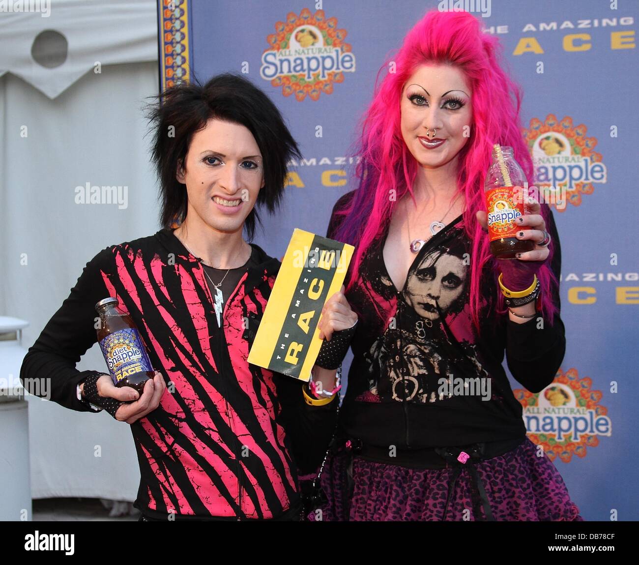 Kent Kaliber and Vyxsin Fiala arrive at The Amazing Race: 10 Year ...