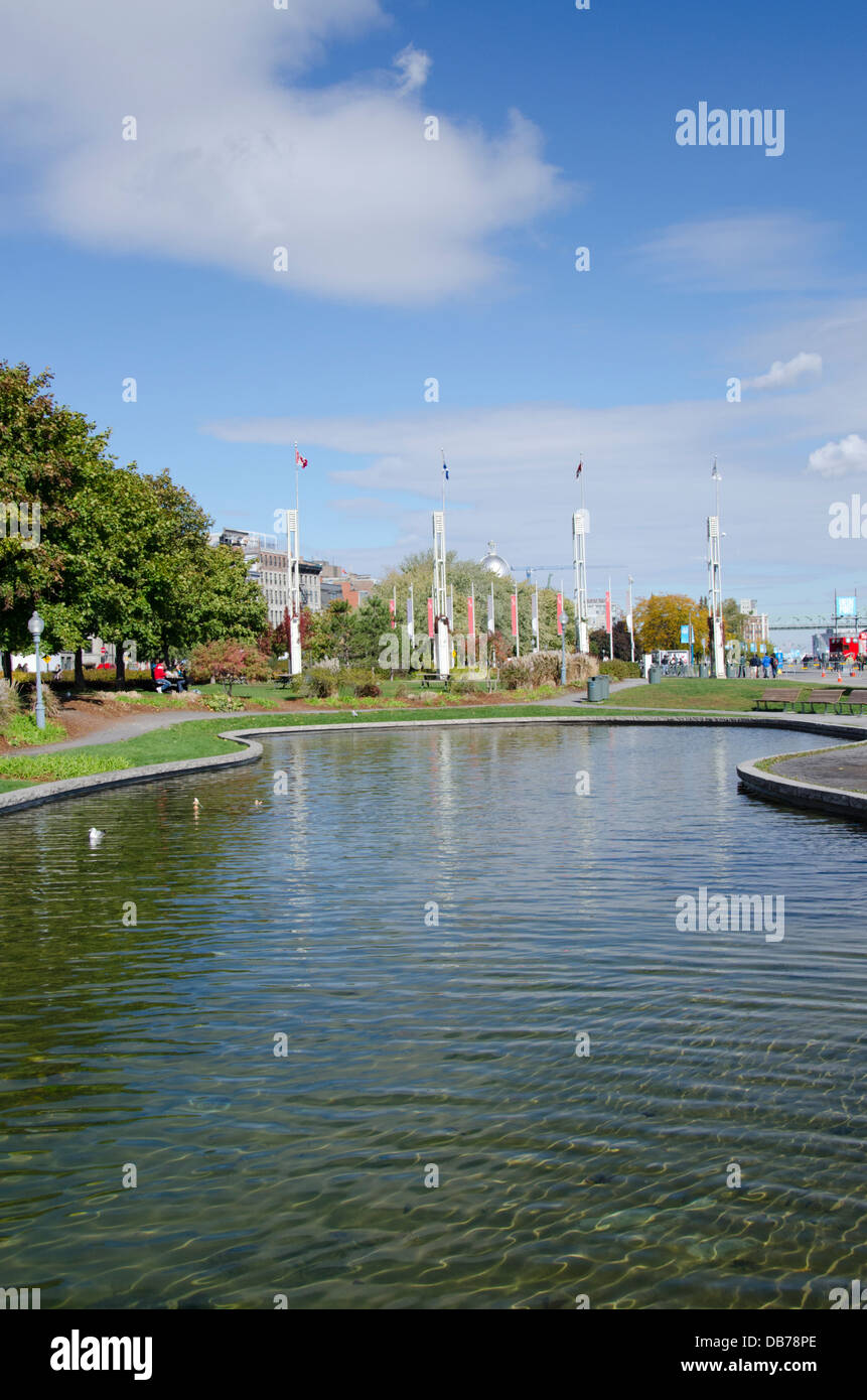 Canada, Quebec, Montreal. Historic waterfront 'Old Port' area of ...