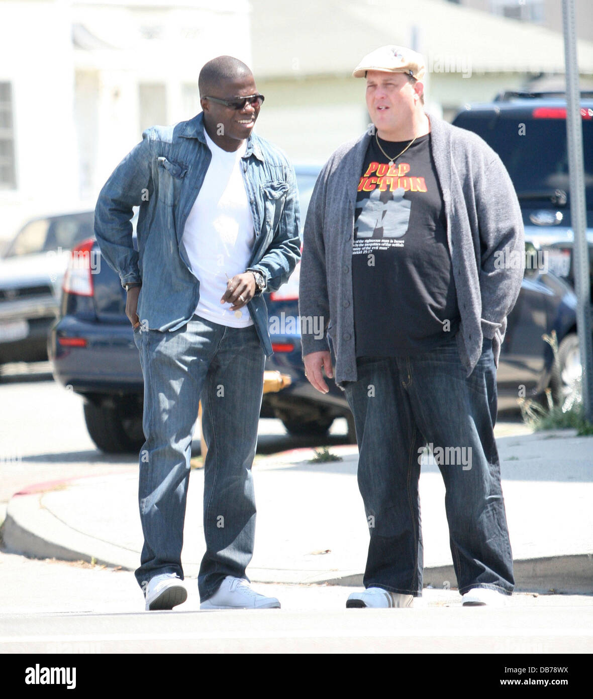 Billy Gardell (R) and Reno Wilson (C) go for lunch together at Kings ...