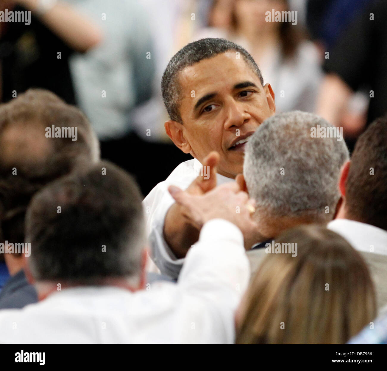 U.S. President Barack Obama speaks during his visit to Allison ...