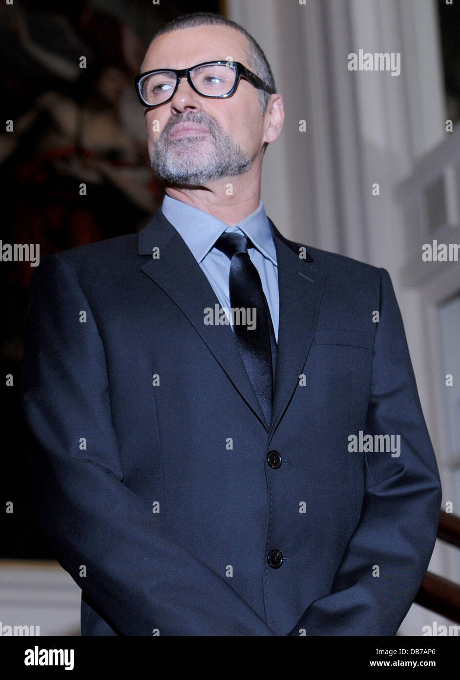 George Michael attends a press conference at the Royal Opera House to ...
