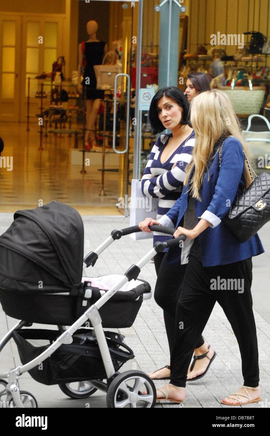 Kym Marsh with baby and her sister-in-law to be Charley Webb out ...